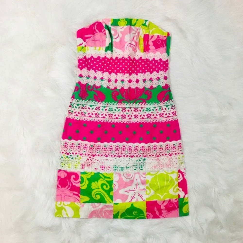 Sale - Closet Closing [Lilly Pulitzer] Strapless Dress - Gem